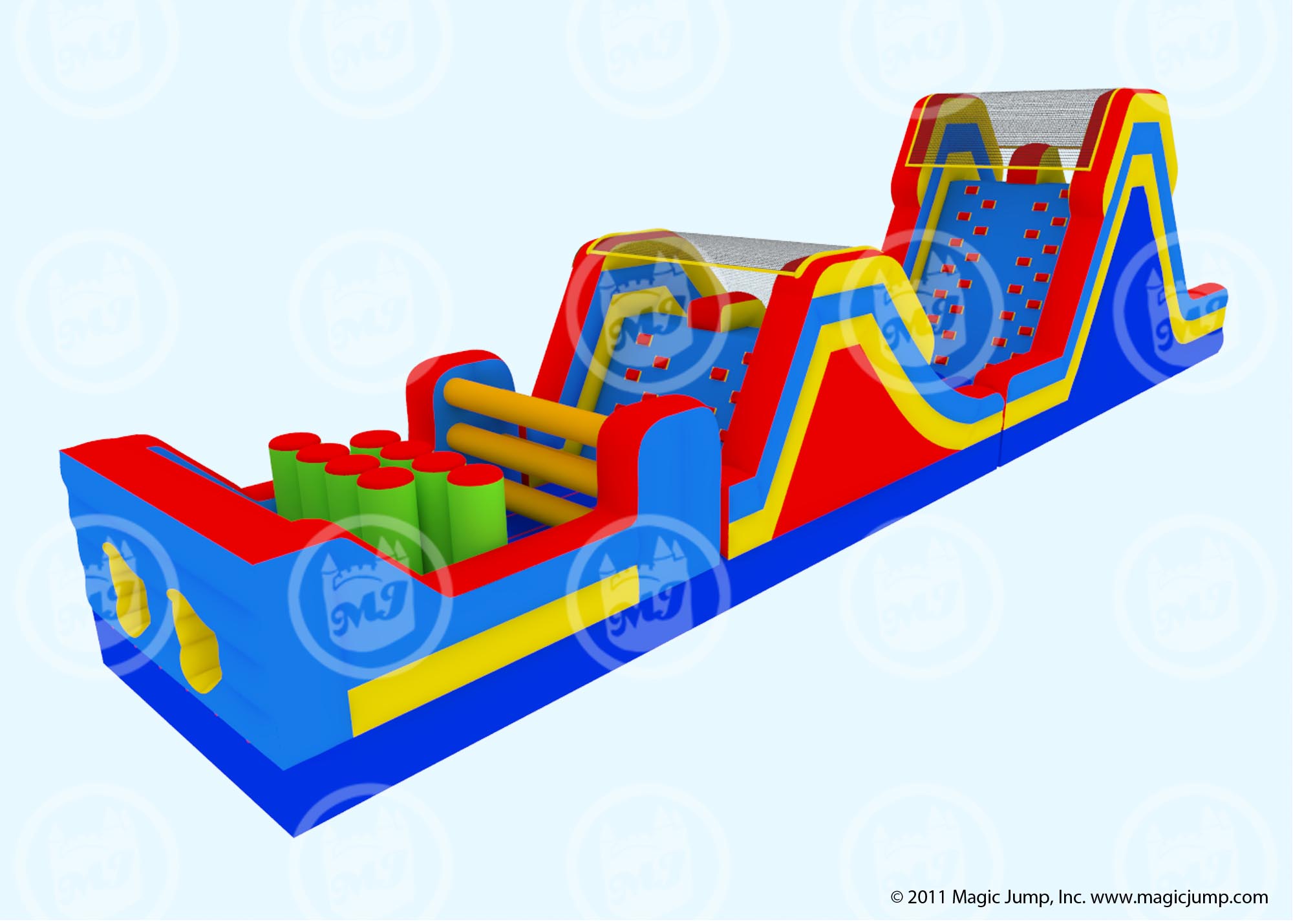 The All-In-One, Dual Lane Obstacle Course from Magic Jump -Magic Jump Blog