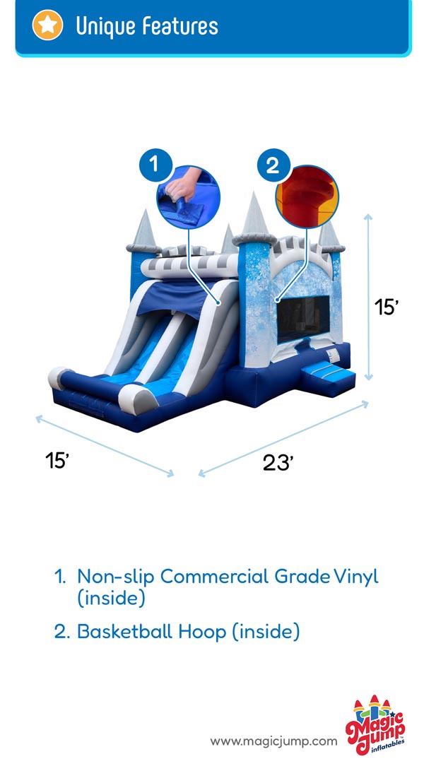 Dual Ice Castle Combo | Inflatable Combos, Bounce and Slide, Jump and ...