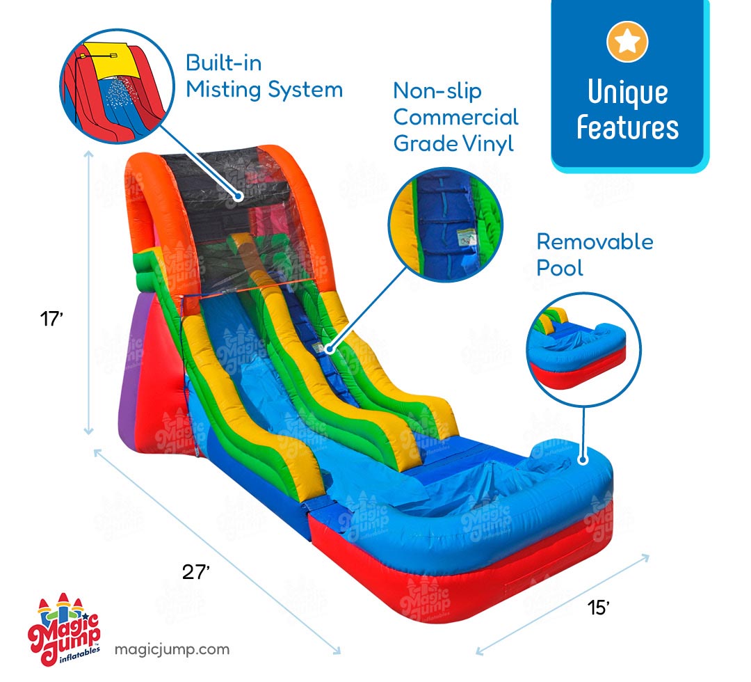 17' Fun Slide | Waterslide | Magic Jump, Inc.