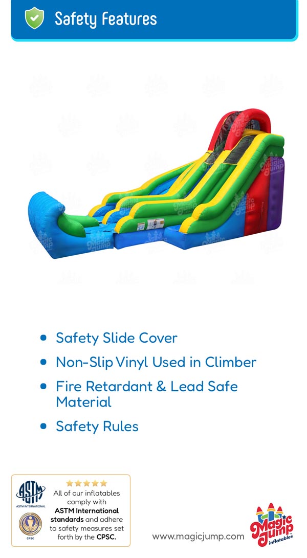 17 Fun Helix Slide | Wet or Dry Inflatable Helix Dual Water Slide ...