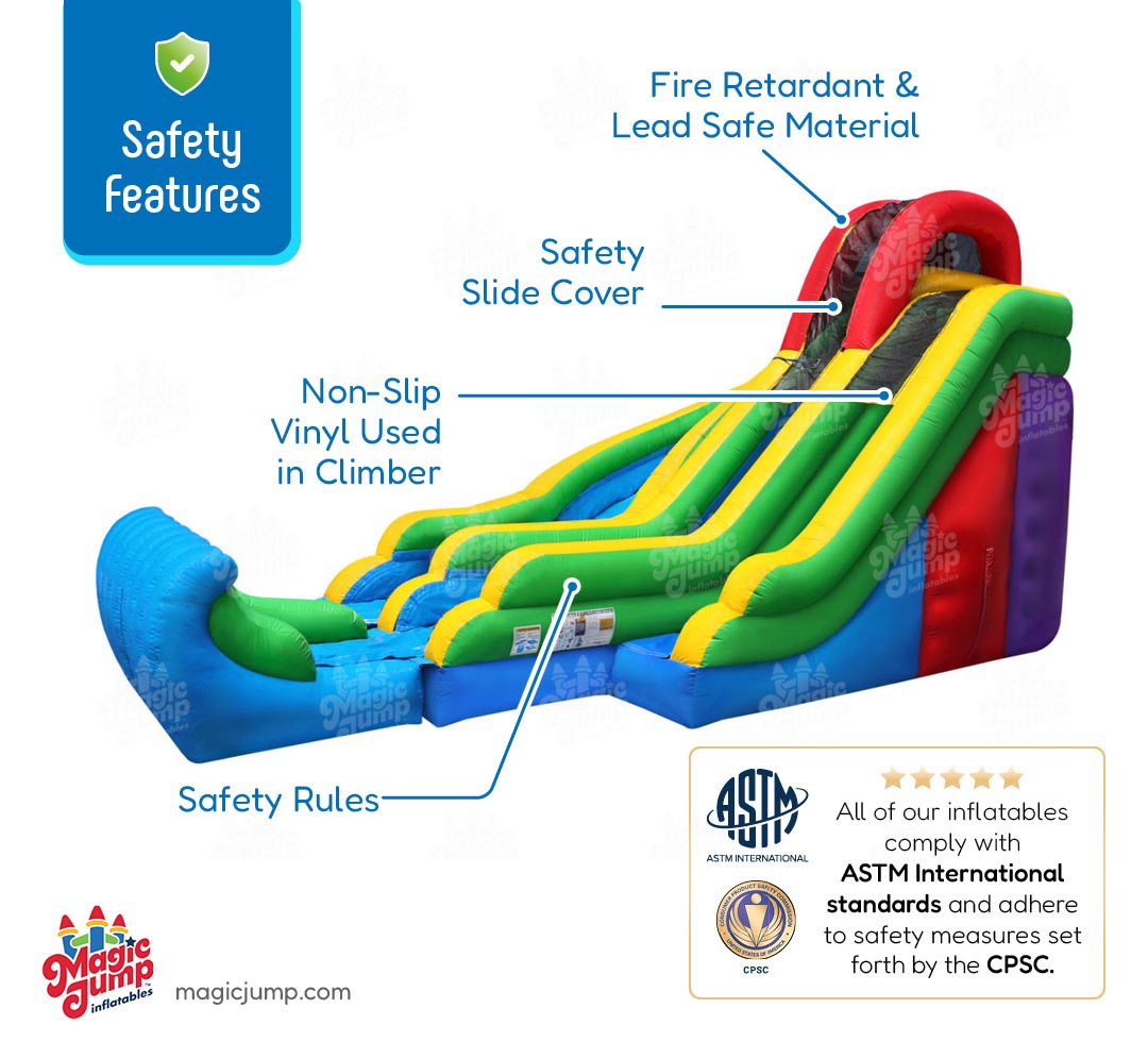 17 Fun Helix Slide | Wet or Dry Inflatable Helix Dual Water Slide ...
