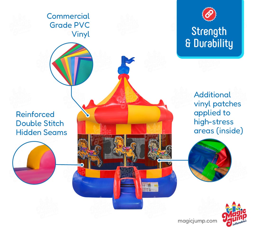 Carousel Bounce House | Bouncer, Inflatable Moonwalk | Magic Jump, Inc.