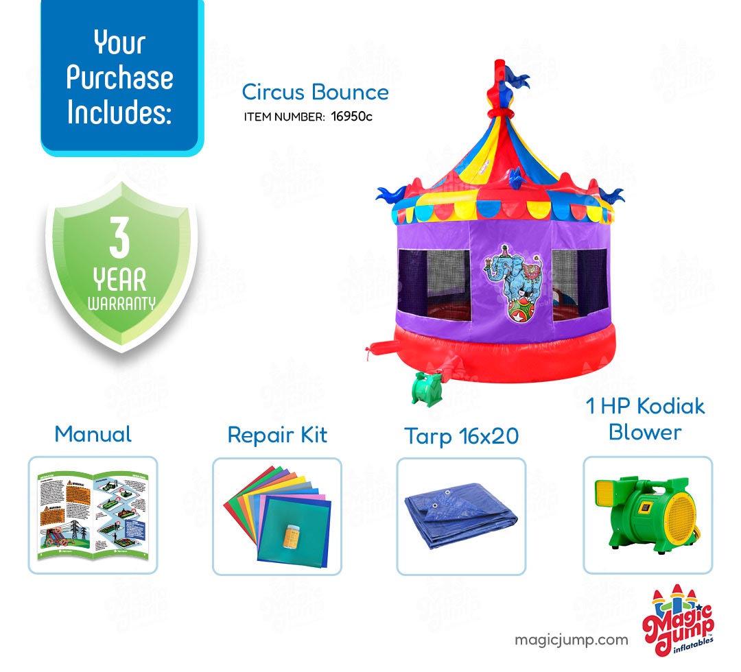 Circus Bounce House | Bouncer, Inflatable Moonwalk | Magic Jump, Inc.