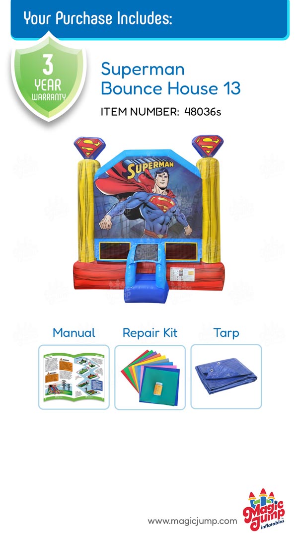 13' Superman | Licensed Inflatables | Magic Jump, Inc.